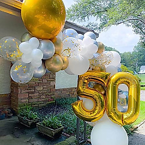 40 Inch Gold 15 Number Balloons Giant Jumbo Huge 15 or 51 Foil Mylar Helium Number Digital Balloons Gold Birthday Mylar Digital Balloons 15th 51st Birthday Anniversary Events Party Decorations