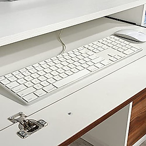 Sauder Vista Key Desk, L: 47.64" x W: 23.62" x H: 30.16", Pearl Oak Finish