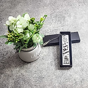 Stainless Steel Bookmark for Book Lover for Kids Girls Women Men Book Marks Happy 50th Birthday Christmas Gift