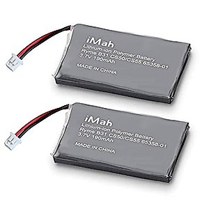 Replacement for Plantronics CS50/CS55 Headset Battery 65358-01 64327-01 64399-01 Compatible with Plantronics CS510 CS520 Savi W410 W420 W710 W720 Wireless Headset CS60, Pack of 2