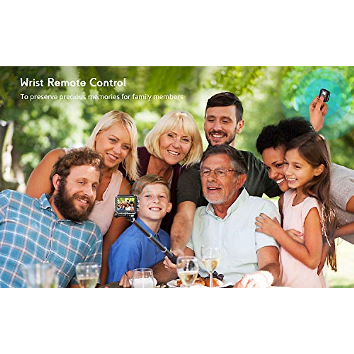 COOAU 4K 20MP WiFi Action Camera External Microphone Remote Control Underwater 40M Waterproof Sport Camera Time Lapse with 2X1200mAh Batteries and 20 Accessories