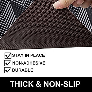 AiBOB Under The Sink Mat, 24 X 68 in, Durable Premium Mats Protect Kitchen and Bathroom Cabinets, Waterproof Absorbent Shelf Liner, Black