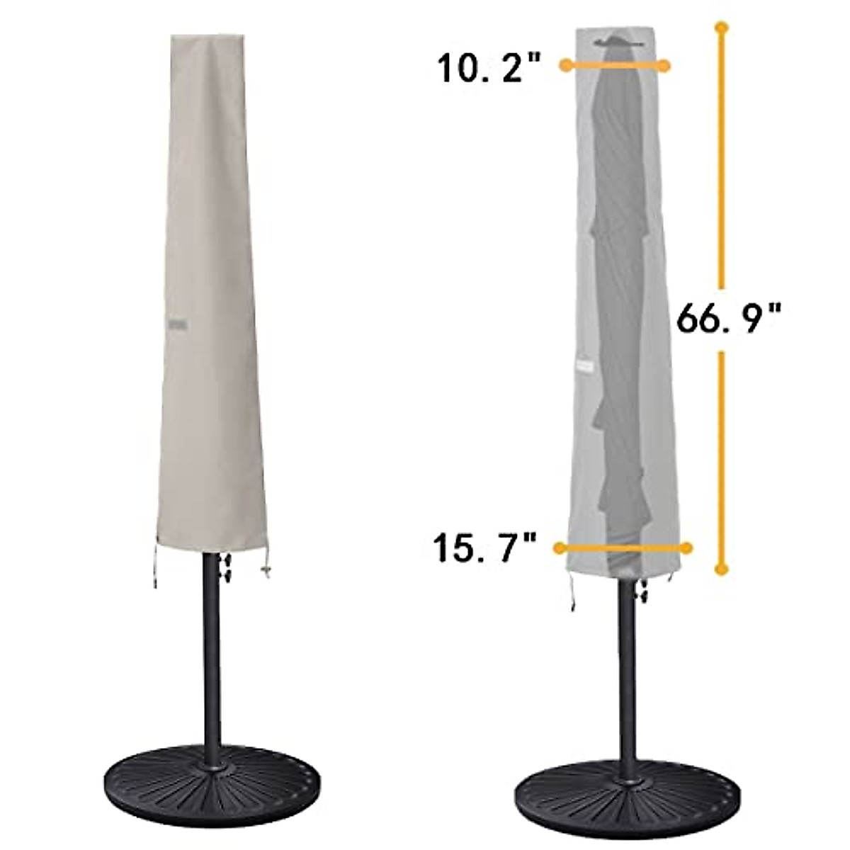 Garden Balsam Umbrella Cover for 6ft to 9ft Patio Umbrellas, Waterproof and Durable Market Umbrella Cover with Zipper and Rod