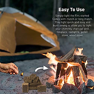 Eco Cubes Fire Starter Squares – Great Fire Starters for Wood Stove, Fireplace, Charcoal Grill – Quantity 168