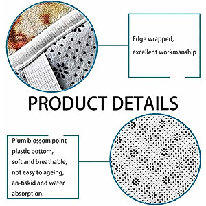 4pcs Cow Print Shower Curtain Sets with Rugs Accessories, Black and White Pattern Bath Curtains Set Bathroom Decor with 12 Hooks 71x72 in SETYYEA4