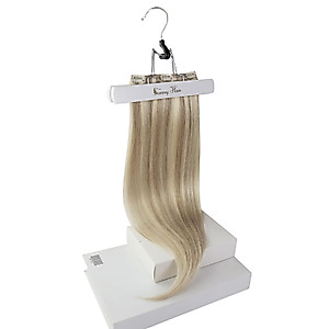 Sunny Hair Clip in Hair Extensions Straight Human Hair Clip in Extensions Remy Clip in Hair Extensions Real Human Hair Extensions Clip ins Golden Blonde Highlights Light Blonde 18inch