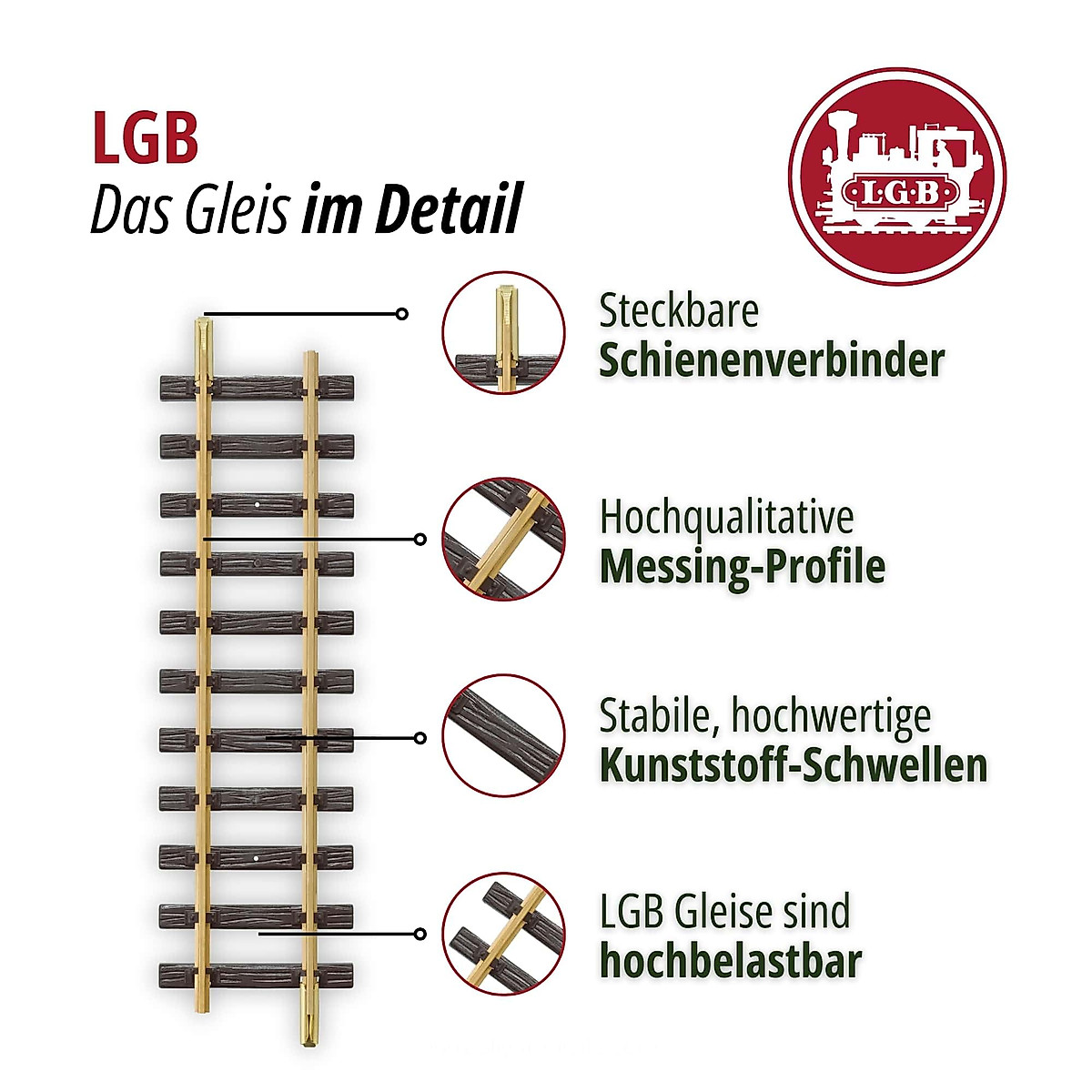 LGB - 10000 11 3/4" (30 cm) Straight Track