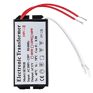 160W Electronic Transformer,AC110V to AC12V Power Supply Electronic Transformer for Halogen Lamp Beads