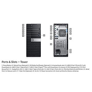 Dell OptiPlex 7070 Desktop Computer - Intel Core i7-9700 - 16GB RAM - 256GB SSD - Tower