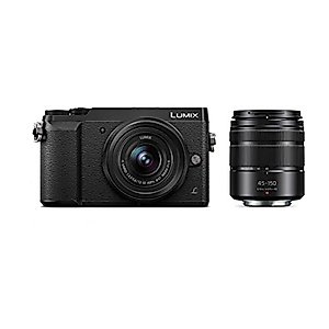 Panasonic LUMIX GX85 4K Digital Camera, 12-32mm and 45-150mm Lens Bundle, 16 Megapixel Mirrorless Camera Kit, 5 Axis In-Body Dual Image Stabilization, 3-Inch Tilt and Touch LCD, DMC-GX85WK (Black)