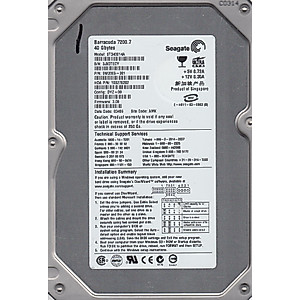 Seagate Barracuda 7200.7 40GB UDMA/100 7200RPM 2MB IDE Hard Drive