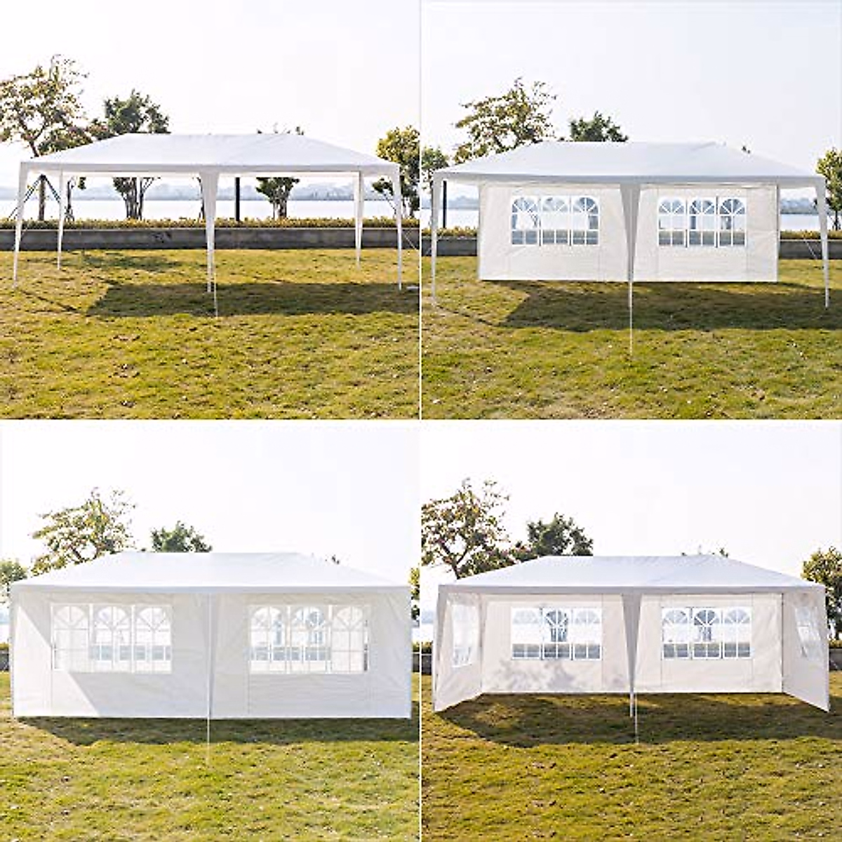 Mytunes 10'x20' Outdoor Waterproof Canopy Tent Outdoor Canopy Tent Camping Gazebo Storage Shelter Pavilion Cater for Party Wedding Heavy Duty Patio Garden Gazebo