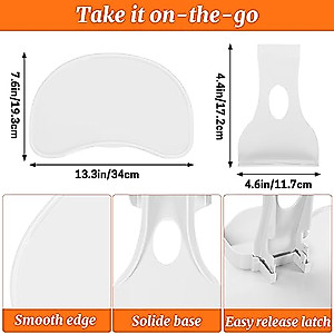 Gnegni Seat Tray Attachment Accessory Compatible with Bumbo Floor Seat, Smooth Tray Surface Easily Attaches to Baby Bumbo Seat Lite for Baby Feeding and Playing, Easy to Clean & Release-White