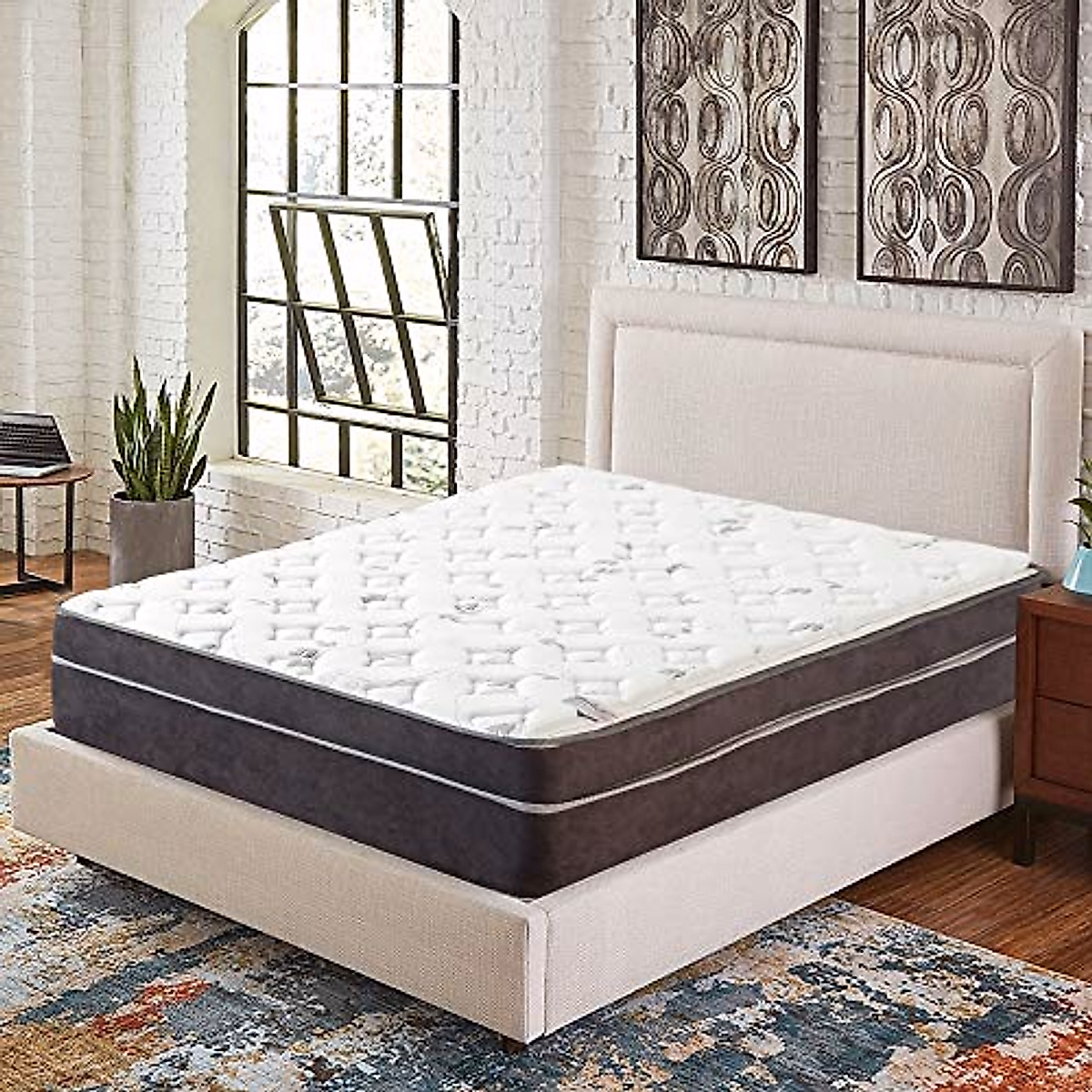 Nutan 12-Inch Euro Top Firm Foam Encased innerspring Mattress/Orthopedic Support for A Restful Night,King Size