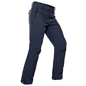 Cycorld Men's-Ski-Hiking-Pants, Water Resistance Windproof Fleece-Lined Winter Pant Snow-Snowboard-Insulated-Pants(Black, Large)