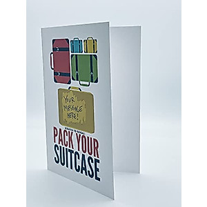 Pack Your Bags Travel Card Scratch To Reveal Your Personal Message Surprise Gift