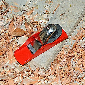 DSHE Mini Hand Planer Small Trimming Planer 6-1/2 inch Woodworking Pocket Plane Hand Plane with 1 inch Blade Adjustable Block Plane and 1 Wood Fixe for Trimming Projects Carpenter DIY Model Making