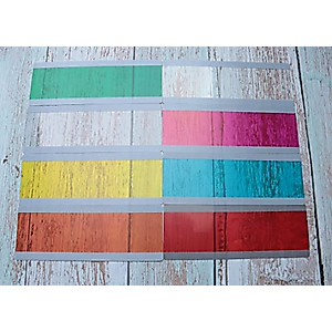 Ruwado 8 Pcs Guided Reading Strips Small Multi Color Overlay Highlight Bookmark Reading Guide Strips for Children Students Teachers Classroom School Read Assistant Supply (Large)
