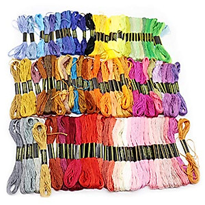 Maybenice Embroidery Floss Set 50/100/150 Skeins Rainbow Color Cross Threads Sewing Thread Embroidery Starte Hand-Embroidered Thread