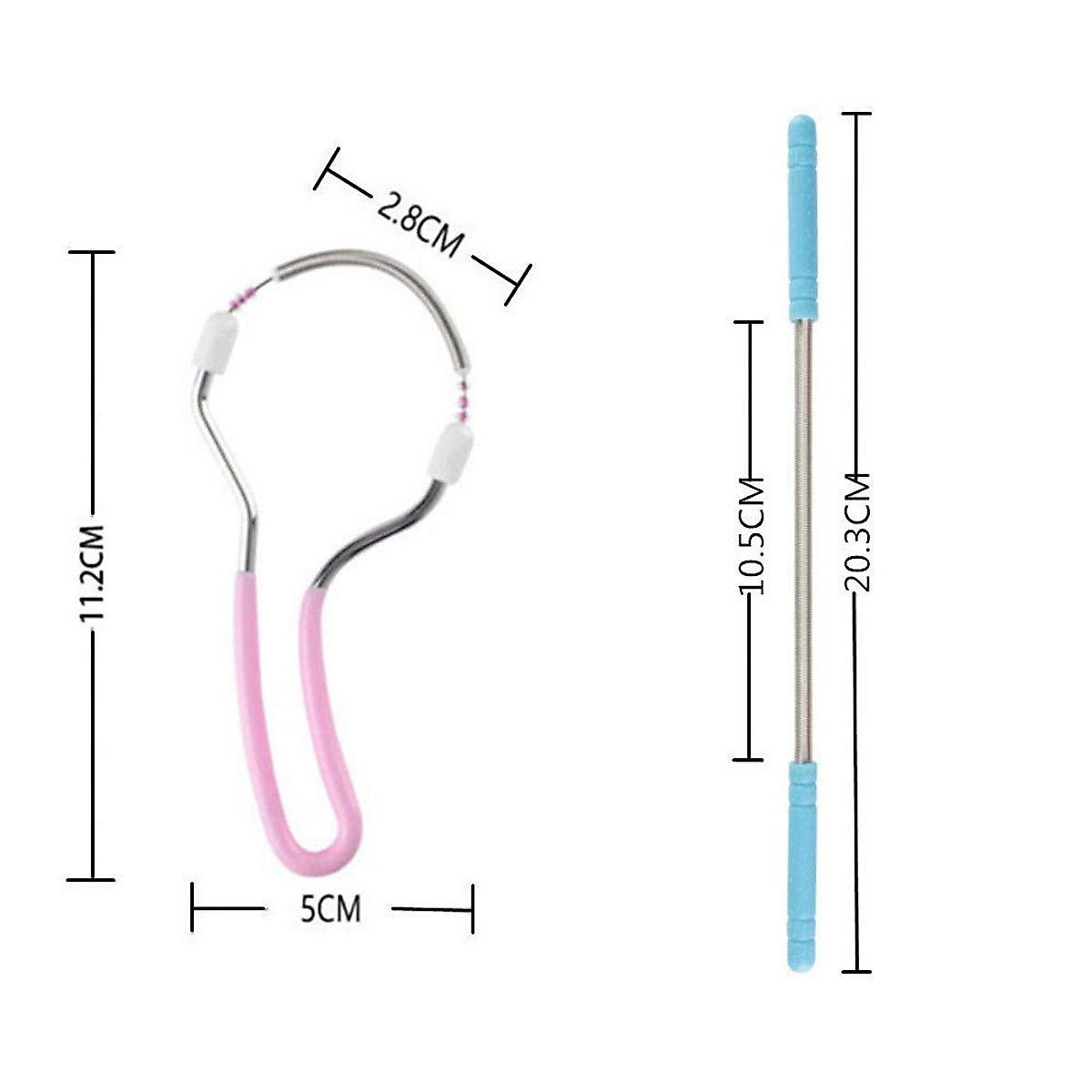 4 Pcs Facial Hair Remover Manual Epilator Spring Spring Face Hair Remover with Handle Hair Epilator Tool (Random Color)