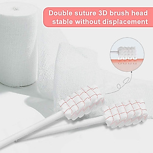 OKUYA 50 Pcs Infant Toothbrush , Tongue Cleaner, Disposable Tongue Cleaning Gauze Toothbrush, Oral Cleaning Stick, 0-36 Month Baby Oral Care