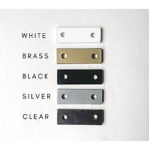 Modern Handkerchief Rack - Handkerchief holder, wall mounted or under shelf, available in many sizes and styles (POWDER COATED BRASS, 8 inches)
