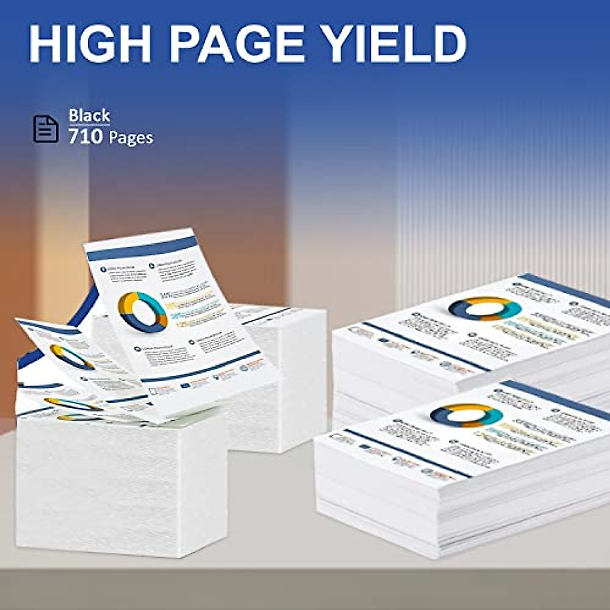 Wompy Ink Supply 2 Pack Remanufactured HP 64 XL Black Cartridges (2 Black Cartridges)