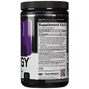 Optimum Nutrition Essential Amino Energy Concord Grape - 30 Servings, 9.5 oz