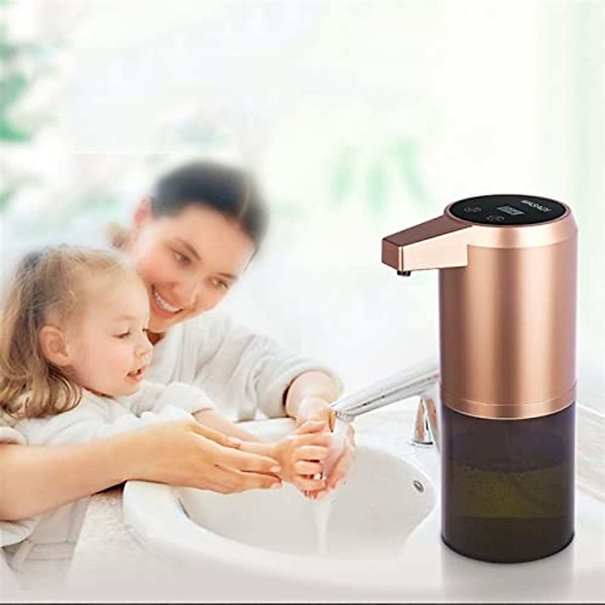 Foaming Soap Dispenser Rechargeable Automatic Foam Soap Dispenser Kids Touchless Foaming Soap Dispenser Suitable for Bathroom/Kitchen (Color : B)