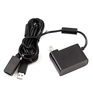 REDGO USB AC Power Supply Adapter Cable 9 Feet / 3M for Xbox 360 Kinect Motion Sensor, Black