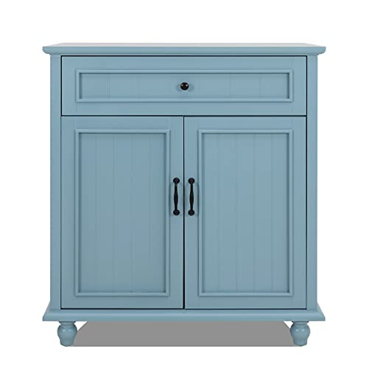 Scurrty 32'' Buffet Cabinet Bar Cabinet with Storage, Coffee Bar Cabinet Kitchen Buffet Storage Cabinet with 4 Drawers, Sideboard Buffet Cabinet for Kitchen, Dinning Room and Living Room, Blue