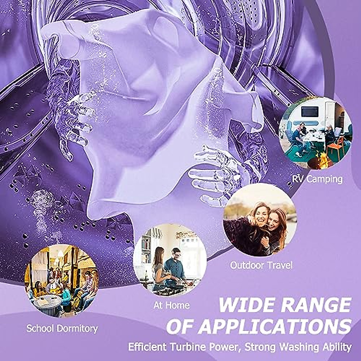 Portable Washing Machine,Small Portable Washing Machine 11L Capacity,Foldable Mini Washing Machine,3 Modes Mini Washer for Baby Clothes, Underwear Or Small Items, Apartment, Dorm, Camping, Travel P