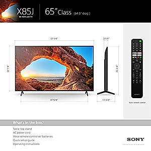 Sony X85J 65 Inch TV: 4K Ultra HD LED Smart Google TV with Native 120HZ Refresh Rate, Dolby Vision HDR, and Alexa Compatibility KD65X85J- 2021 Model