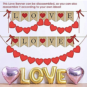 Love Burlap Banner, Happy Anniversary Decorations, Wedding Banner, Proposal Banner, Wedding Decoration Supplies Marriage Proposal Decorations, Photo Prop, Birdal Wedding Supplies