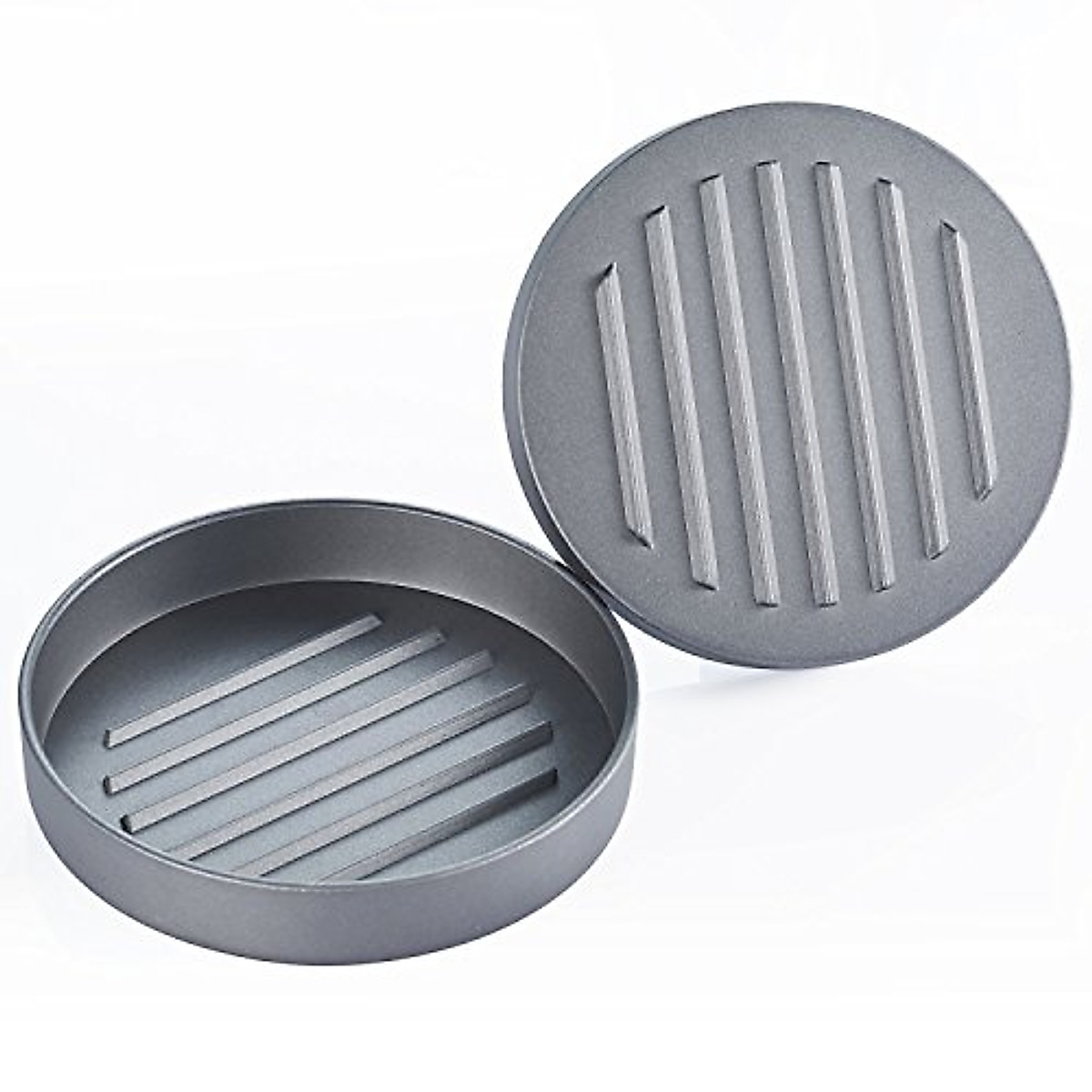 GWHOLE Non-Stick Burger Press Aluminum Hamburger Patty Maker with 100 Wax Papers for BBQ Grill