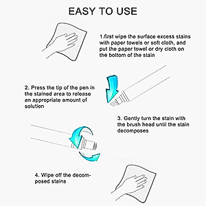 Bleach Pen For Clothing Stain Removal Stick Laundry Free Food Oil Stain Remove Grease 1/2/3 Bleach Pens Laundry (2 pack)