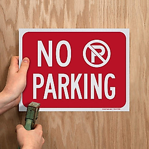 Smartsign “No Parking” Sign | 9" x 12" Polystyrene (Pack of 5)