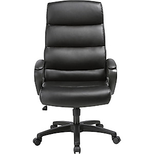 Lorell LLR41843 Soho High-Back Leather Executive Chair