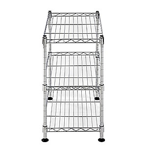 Muscle Rack WS181018-C Steel Adjustable Wire Shelving, 3 Shelves, Chrome, 18" Height, 18" Width, 264 lb. Load Capacity