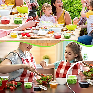 2000 Pcs Portion Cups Lids Disposable Plastic Portion Cup Lids Fits Portion Cups Sizes 1.5 oz to 2 oz for Condiment Cups Beverage Cups, Clear