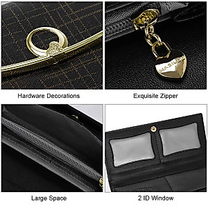 XEYOU Women Leather Wallet Trifold Clutch Wallet Purse Ladies Card Holder Cellphone Wallet for Women