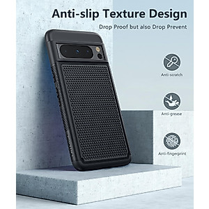 FNTCASE for Google Pixel 8-Pro Case: Pixel 8 Pro Dual Layer Shockproof Protective Phone Cover | Anti Slip Textured Back | Military Protection Bumper | Heavy Duty Rugged Tough Cell Case