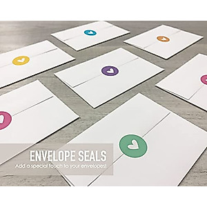 Romantic & Funny Love Notes Card Set - 24 Cards with Envelopes & Sticker Seals - 12 Cute & Sassy Designs for Valentines Day & Anniversaries