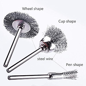 45PC Wire Brushes for Drill Set Stainless Steel Wheel Brushes Dremel Accessories for Rotary Tools - Grinding, Sanding, Polishing