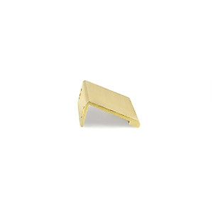 Richelieu Hardware BP9898128166 Lincoln Collection 5 1/16-inch (128 mm) Center-to-Center Satin Gold Modern Cabinet and Drawer Edge Pull Handle for Kitchen, Bathroom, and Furniture