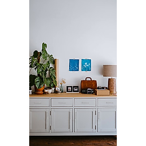 Ravinte 30 Pack Solid 5 Inch Center to Center Slim Square Bar Drawer Handles Kitchen Cabinet Handles Brushed Nickel Drawer Pulls Kitchen Cabinet Hardware Kitchen Handles Cabinet Pulls