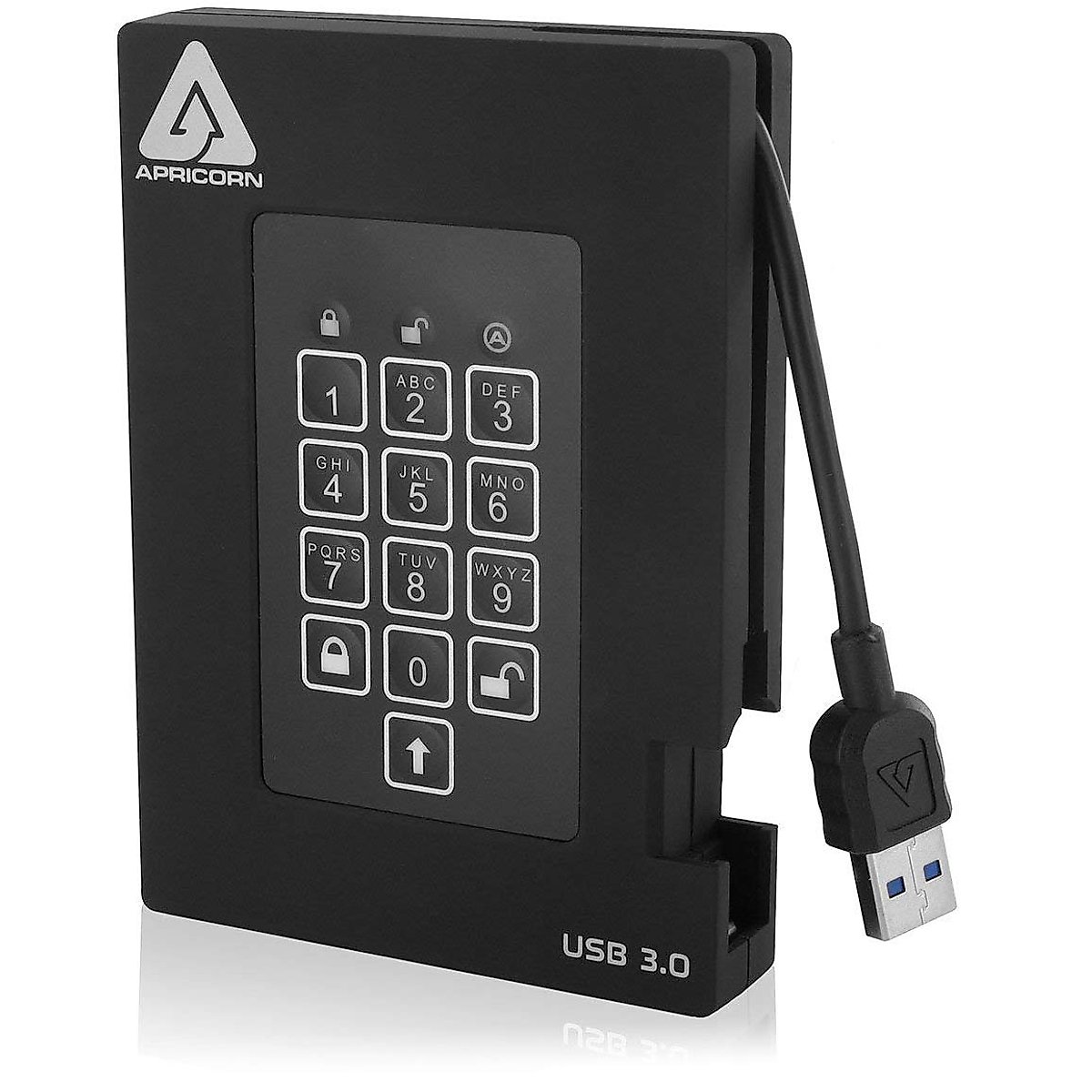 Apricorn 4TB Aegis Fortress FIPS 140-2 Level 2 Validated 256-Bit Encrypted USB 3 External SSD (A25-3PL256-S4000F)