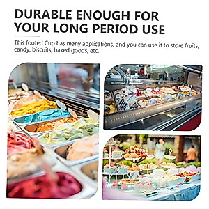 FELTECHELECTR 2pcs Dessert Goblet Glass Dessert Cups Mini Dessert Cup Glass Trifle Bowl Sundae Cup Glass Pudding Cup Footed Dessert Cup Ice Cream Footed Cup Dessert Bowl Dessert Server