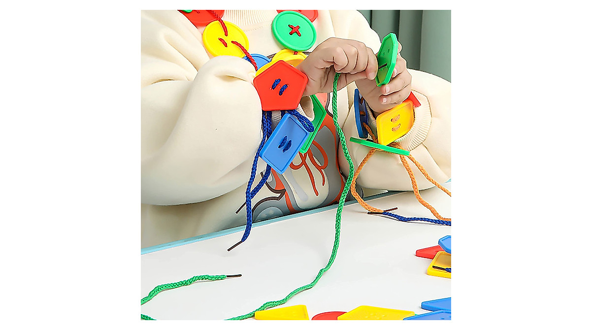 70 Pcs Lacing Threading Toys for Kids - Montessori