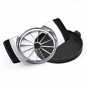 KITEXPERT Apple Cutter with Removable Base, Strengthened All-in-one Apple Slicer and Corer, Heavy Duty 12-Blade Apple Divider, Upgraded Apple Corer Tool for Apples, Pears, Orange
